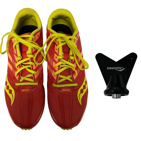 Saucony | Shoes | Saucony 75 Women Kilkenny Red Yellow Track Field Athletic Shoe Spike S 9416 ...